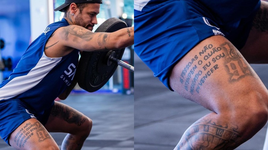 neymar tatuando
