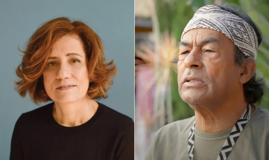 Ailton Krenak e Míriam Leitão juntos na Bienal do Livro