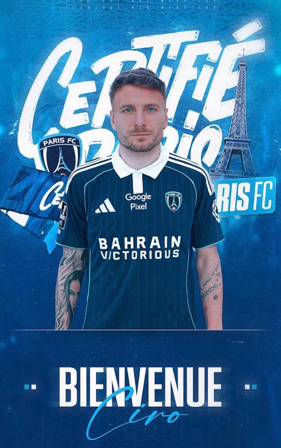 Atacante italiano Immobile é contratado pelo Paris FC