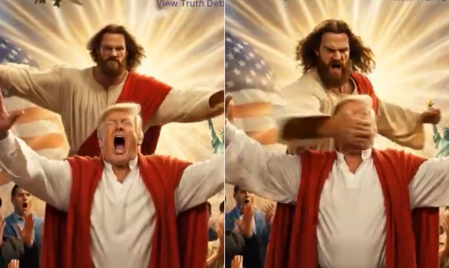 Embaixada iraniana publica vídeo com IA em que Jesus ataca Trump, e ...