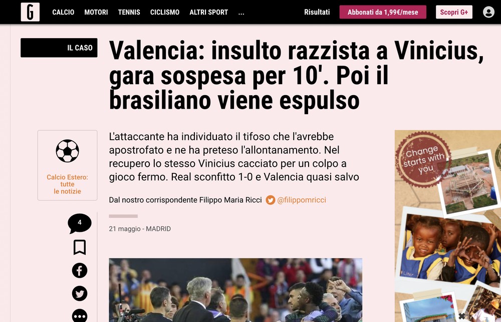 Racismo contra Vini Jr: ofensas racistas contra atleta brasileiro têm repercussão internacional