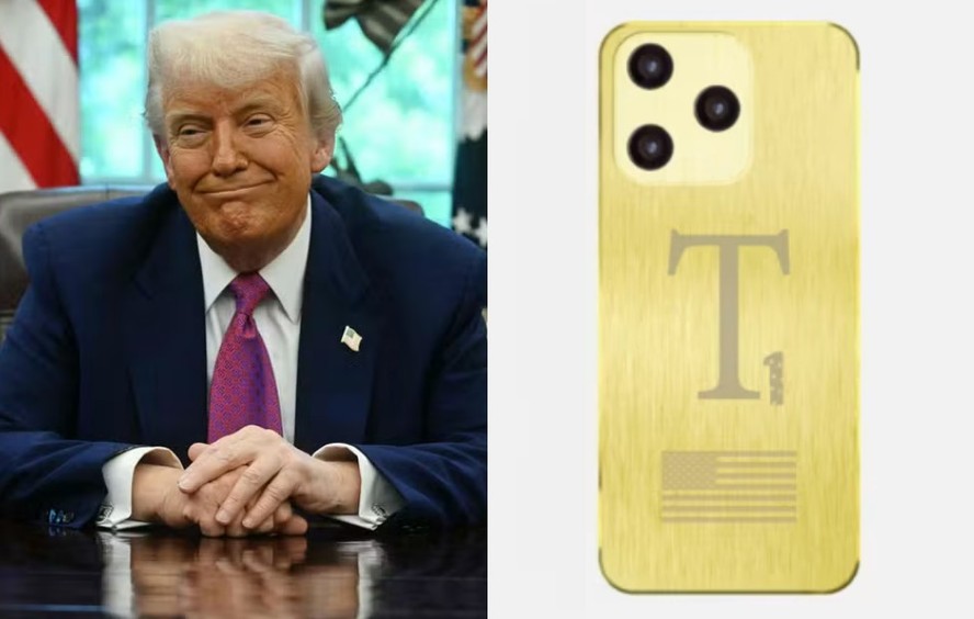 Trump Phone: celular dourado de Donald Trump 'feito nos EUA' levanta ...