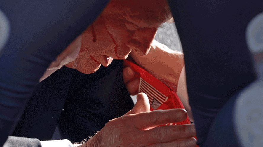 Trump fica ferido em comício na Pensilvânia e é escoltado por ...