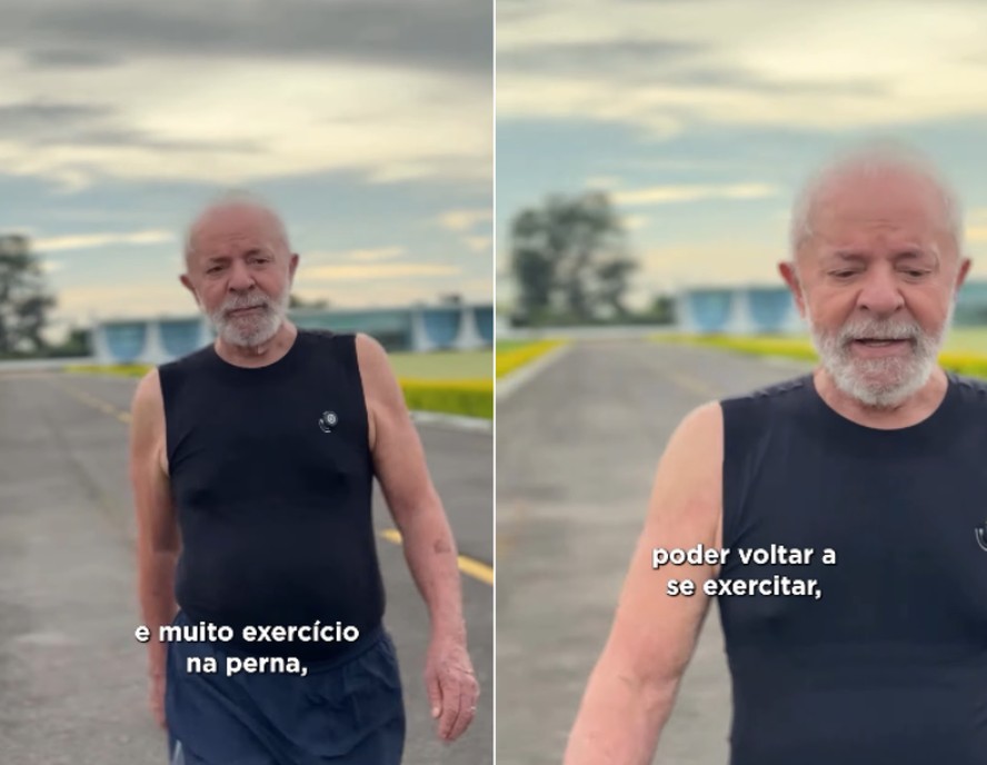 Lula mostra volta aos exercícios 22 dias após queda no Alvorada e lesão ...