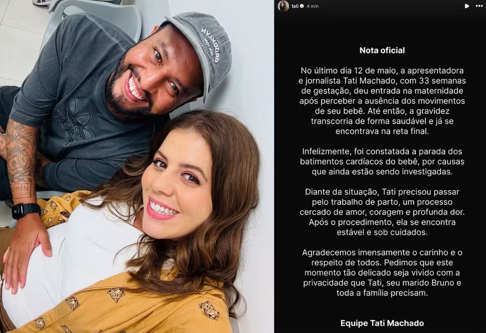 Tati Machado recebe apoio de fãs nas redes após perder o bebê na reta ...