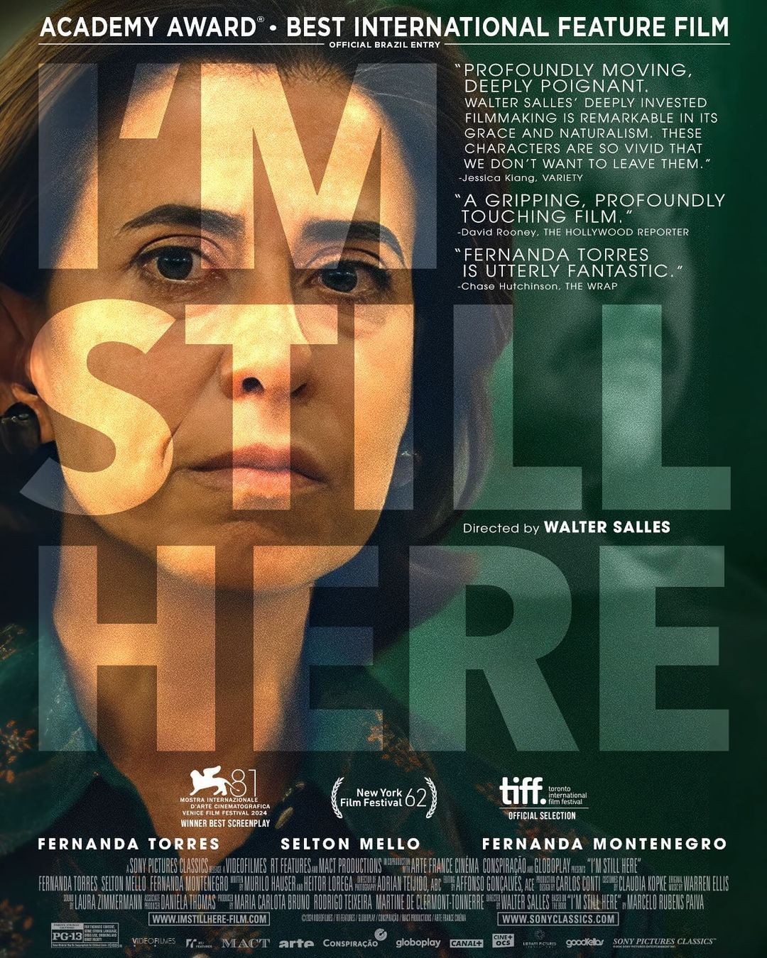 'Ainda estou aqui' é o primeiro longa brasileiro indicado ao Oscar de melhor filme