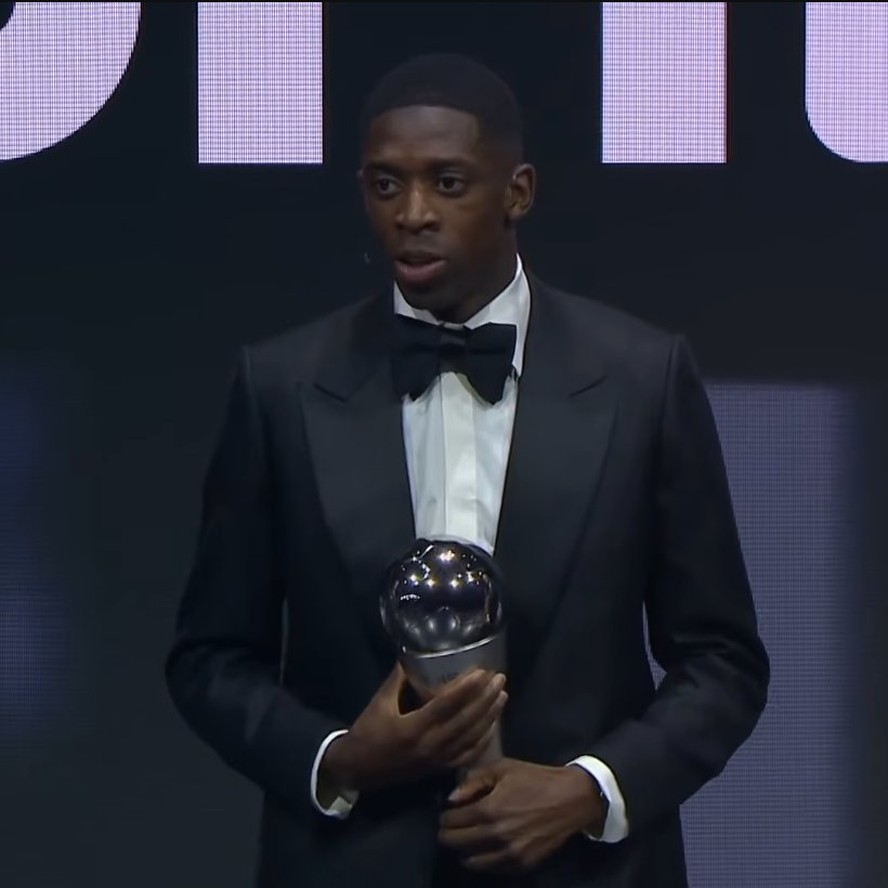 The Best: sem surpresas, Dembélé leva prêmio de melhor jogador do ano