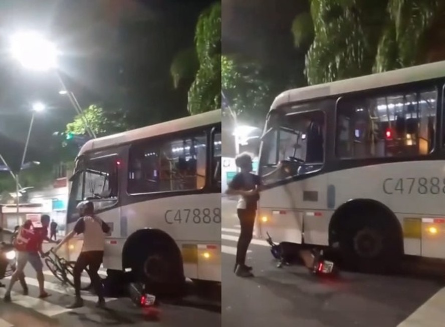 Motorista de ônibus é preso após passar por cima de moto em briga de ...