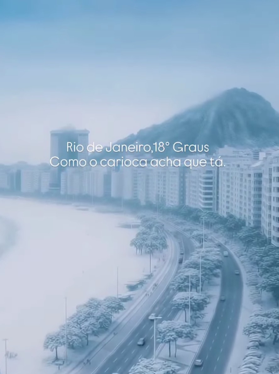 'Tá nevando!': Memes brincam com o frio que atinge o Rio