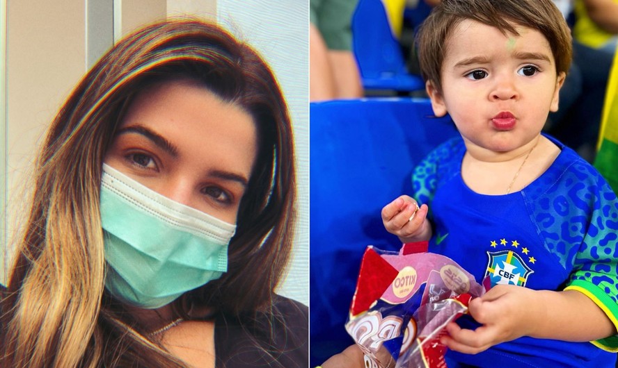 Natália Becker, esposa de Alisson, leva filho à clínica no Catar ...