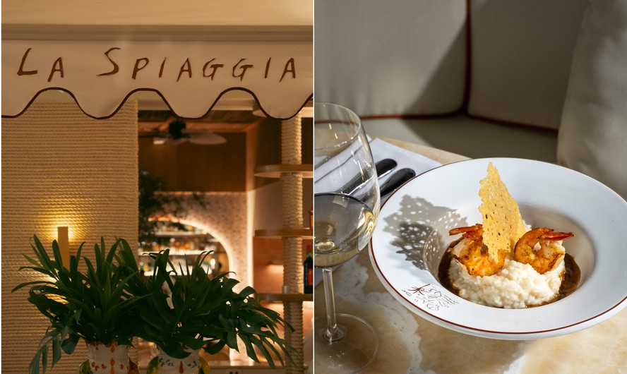 Italiano La Spiaggia leva para a Barra um carpaccio e um mozza bar ...