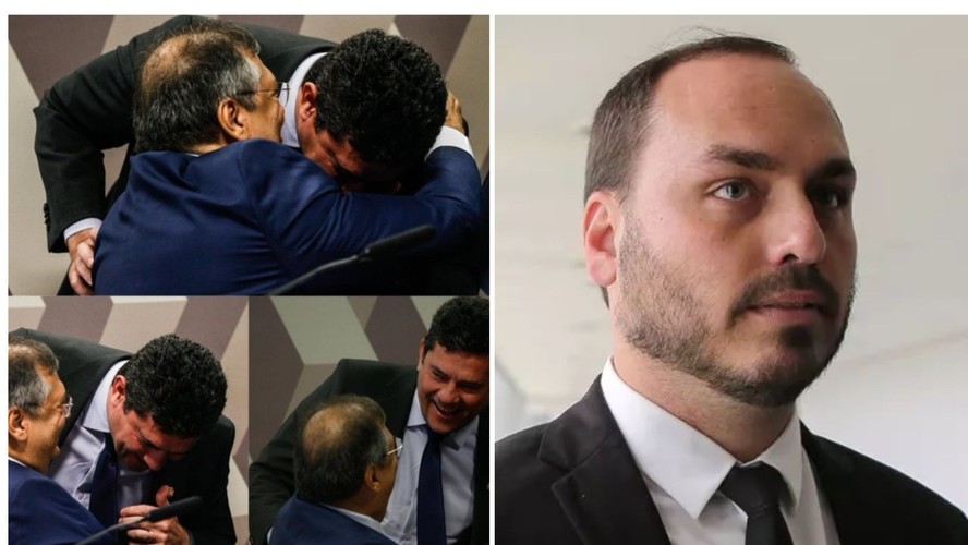 Carlos Bolsonaro ironiza Sergio Moro por abraço em Dino: 'Tem que unir ...