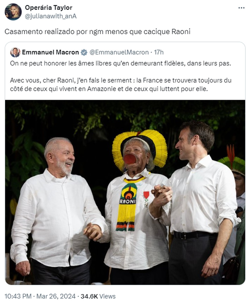 'Ensaio pré-wedding': fotos de Lula e Macron em agenda na Amazônia ...