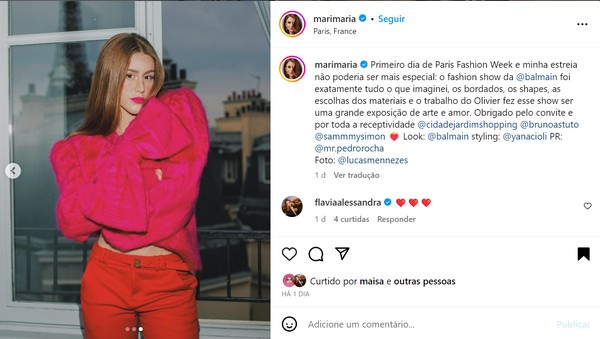 Influenciadora Mari Maria estreia na Semana de Moda de Paris ...