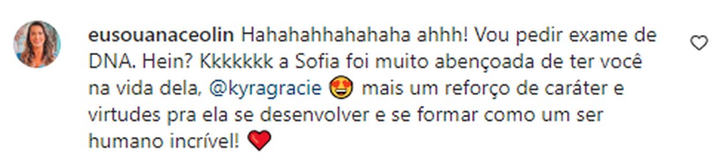 Ex de Malvino Salvador brinca sobre semelhança da filha com Kyra Gracie ...