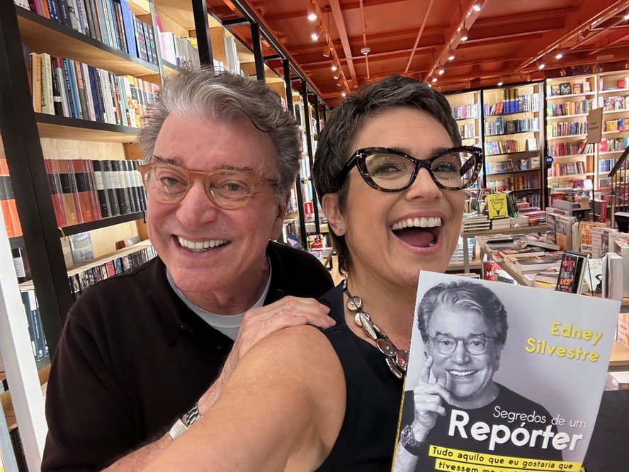 Sandra Annenberg prestigia lançamento de livro de Edney Silvestre