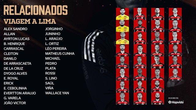Com Pedro e Leo Ortiz, Flamengo divulga grupo que viaja a Lima para a ...