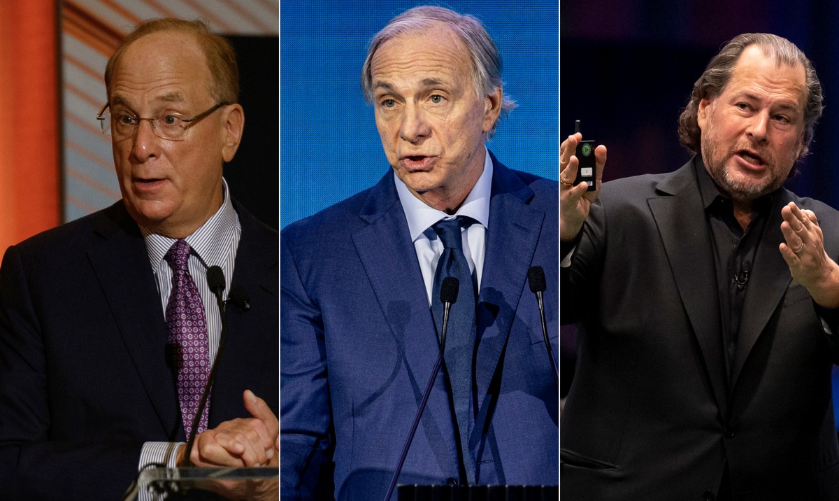 Larry Fink, Ray Dalio e Marc Benioff se juntam aos super-ricos do mundo ...