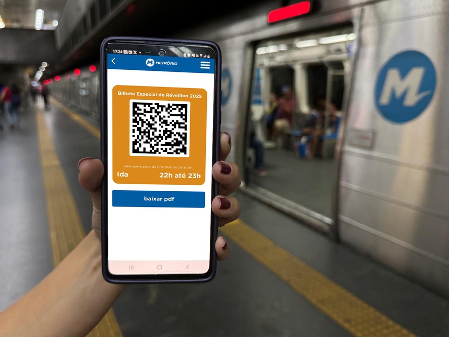 Réveillon do Rio tem esquema especial do metrô; veja passo a passo para comprar o bilhete digital