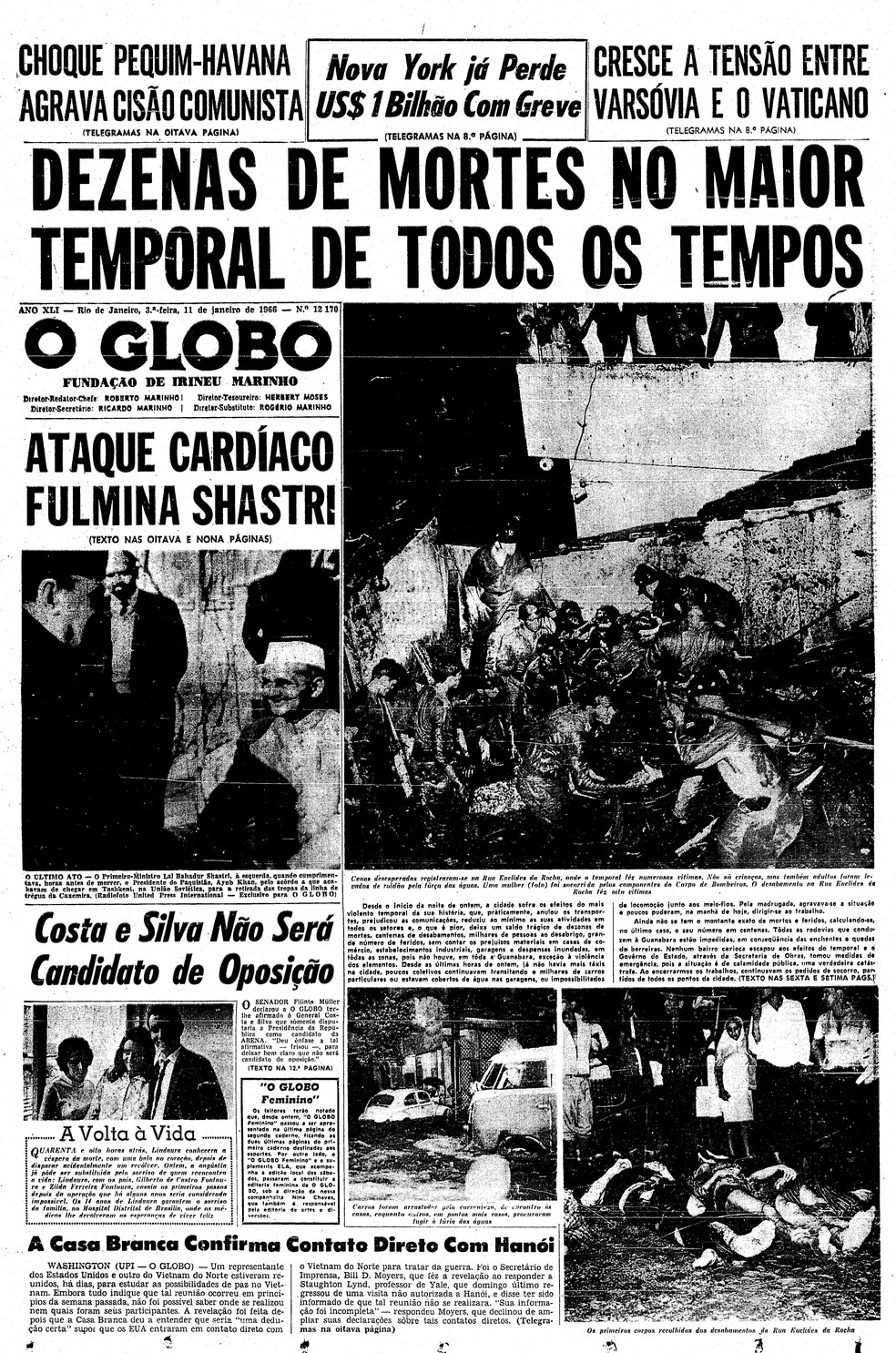 Há 60 anos, 'maior temporal de todos os tempos' deixou 250 mortos e ...