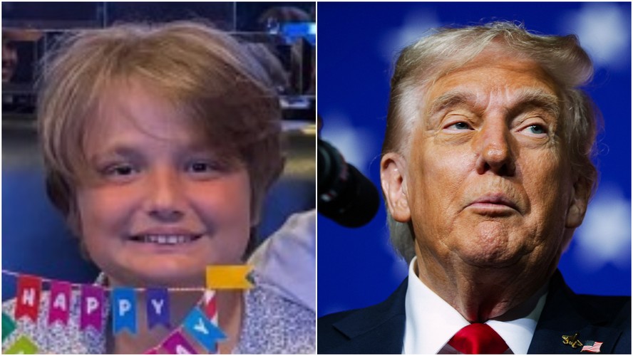Semelhança entre Donald Trump e neto adolescente chama atenção; compare