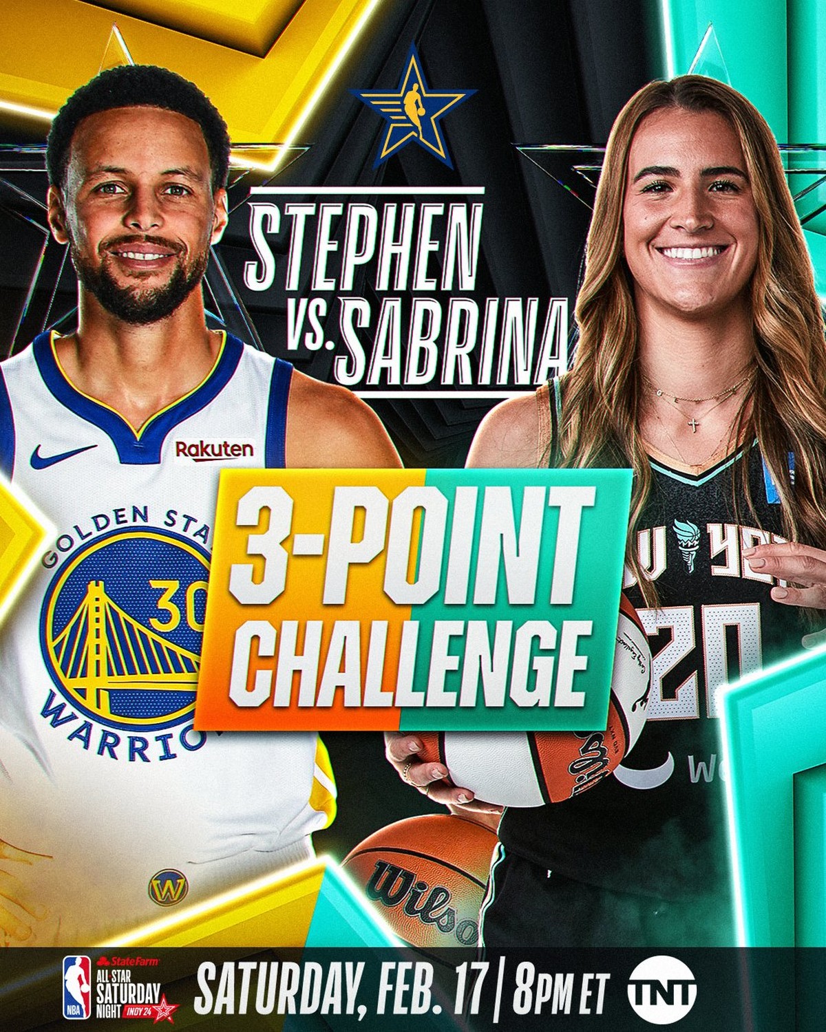 NBA e WNBA anunciam duelo de três pontos entre Curry e Sabrina Ionescu