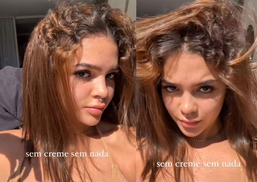 Mel Maia mostra como está o andamento de sua transição capilar