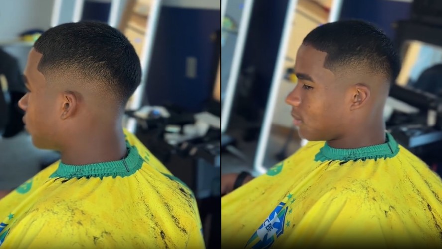 Na régua! Endrick renova corte de cabelo antes de duelo entre Brasil e ...