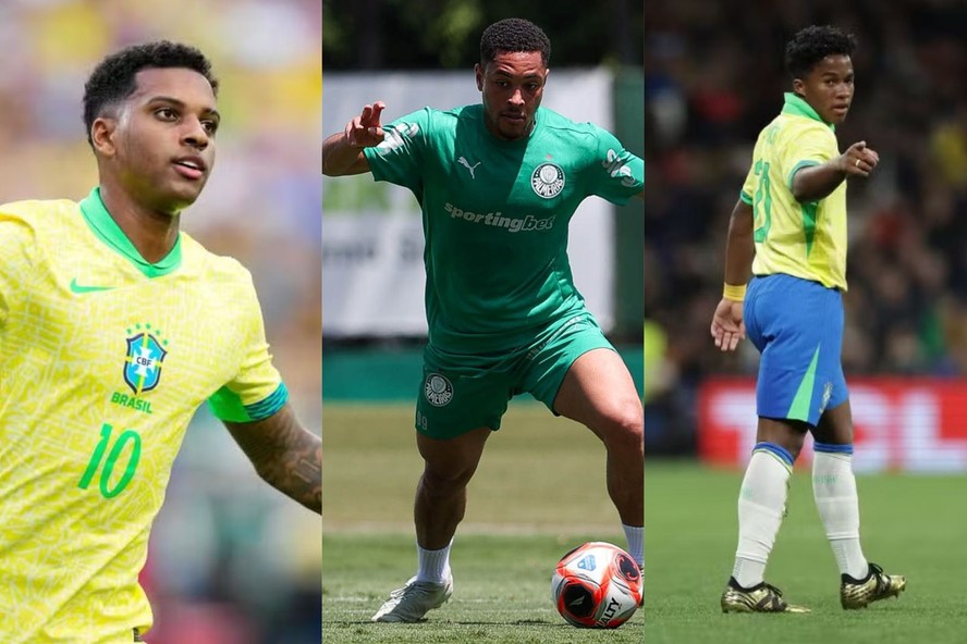Rodrygo, Vitor Roque e Endrick são os mais experientes de suas gerações ...