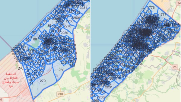 Israel divulga mapa de Gaza com zonas numeradas para facilitar a ...