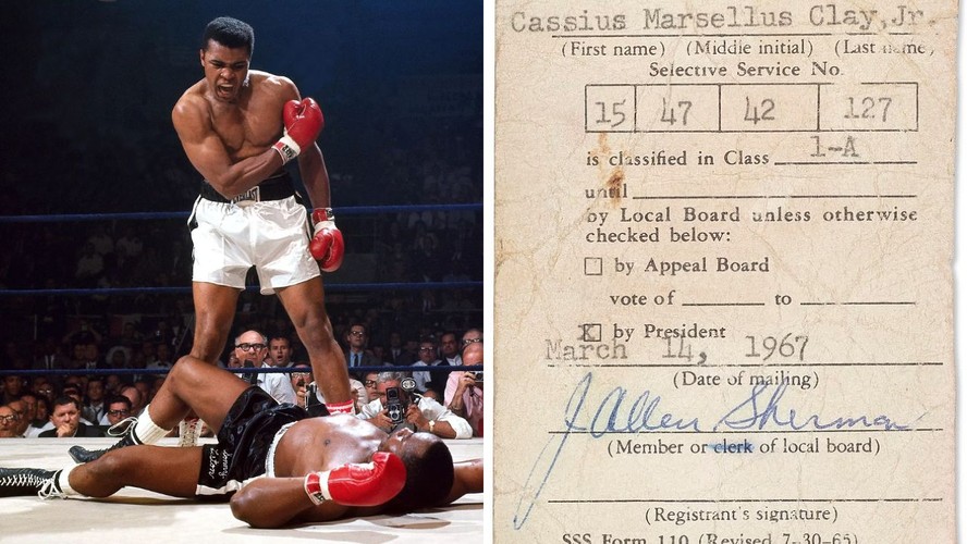 Cartão de alistamento militar de Muhammad Ali vai a leilão por R$ 27 milhões; documento ...