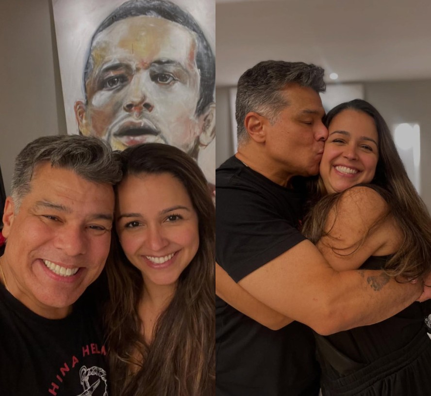No ar na reprise de 'A viagem', Maurício Mattar posa com a filha Rayra ...