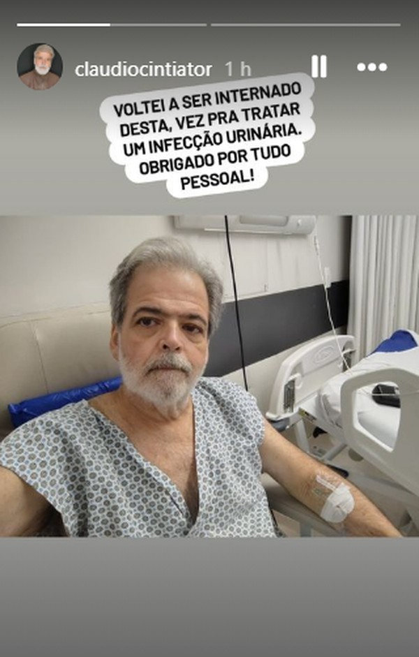 Ator do 'Zorra total' e novelas, Claudio Cinti é internado novamente e ...
