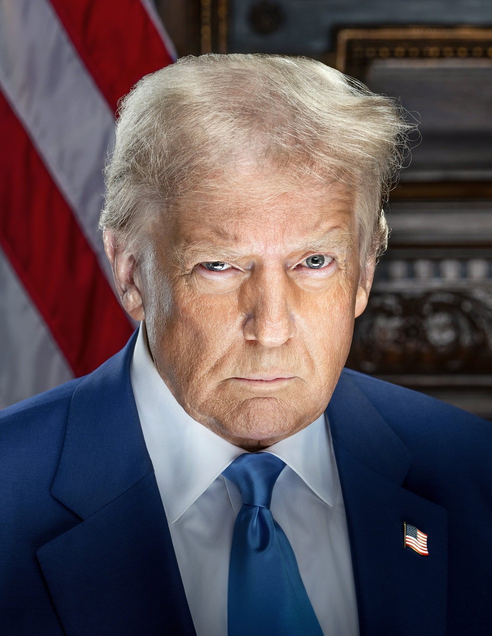 Pronto para o close: Donald Trump ganha segundo retrato oficial; veja o ...