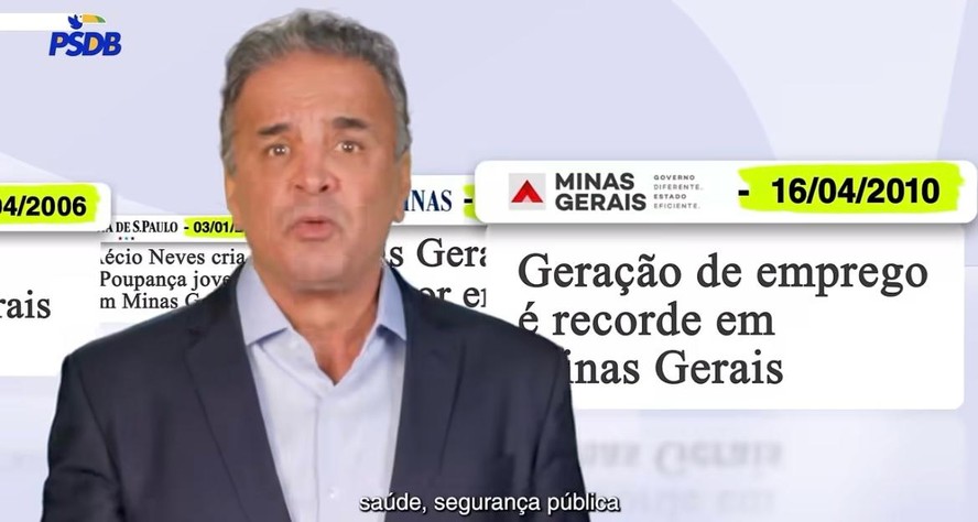 Ex-governador, Aécio aparece em propaganda eleitoral do PSDB com ...