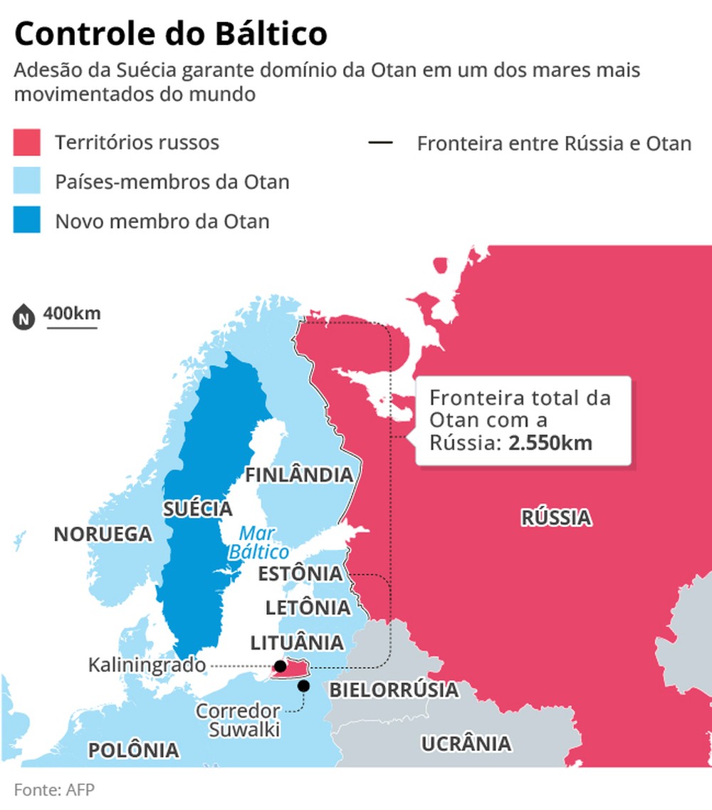 Suécia entra oficialmente na Otan, aliança militar liderada pelos EUA
