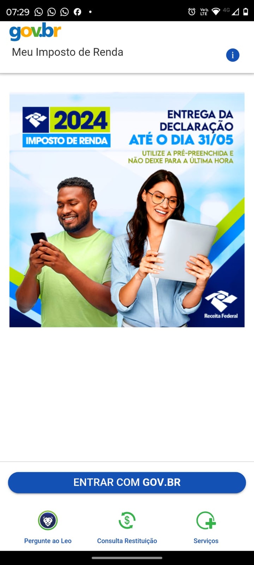 Como baixar o aplicativo Meu Imposto de Renda 2024?