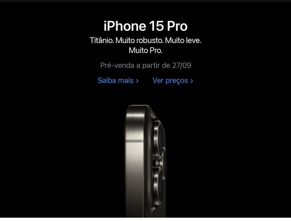 iPhone 15: pré-venda começa dia 27 no Brasil. Veja preços