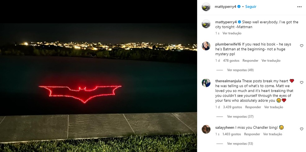 Batman: entenda a paixão de Matthew Perry pelo personagem e por que se ...