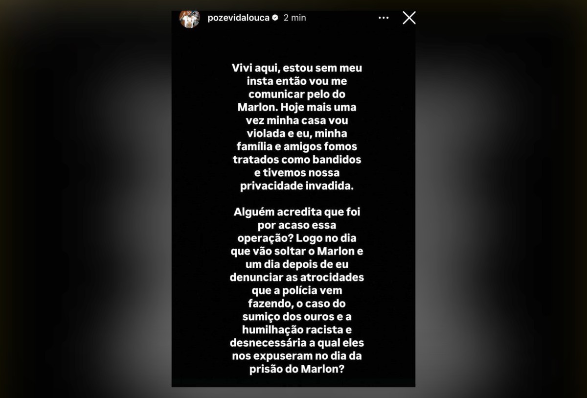 Esposa de MC Poze reclama da atuação da polícia e afirma que operação ...