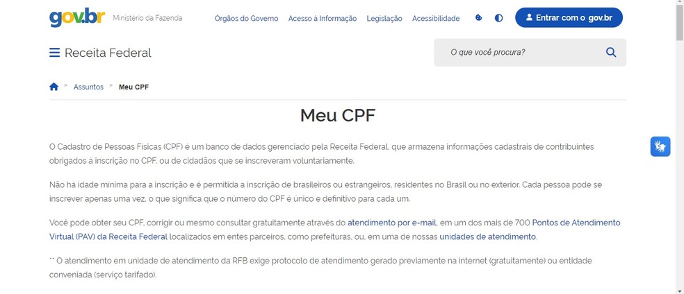 Receita publica novas regras para inscrição no CPF. Saiba como ...