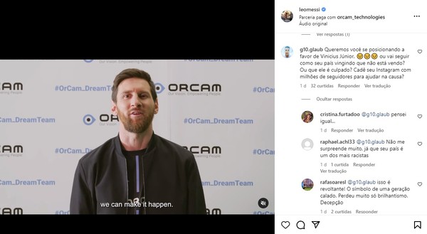 Vini Jr: citados em desabafo, Messi e CR7 se calam sobre caso de racismo