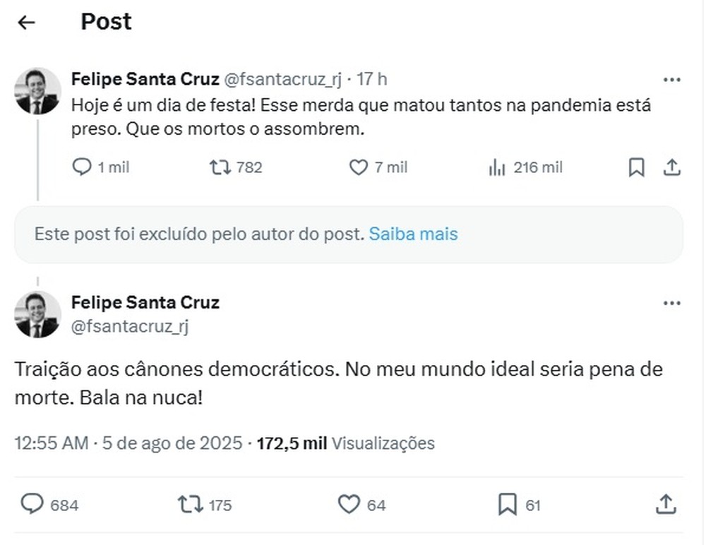 Secretário de Paes e ex-presidente da OAB afirma que atuação de ...