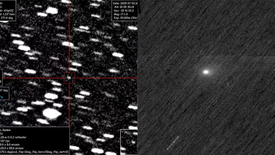 Novas imagens mostram cometa 3I/ATLAS sobrevoando Marte; veja