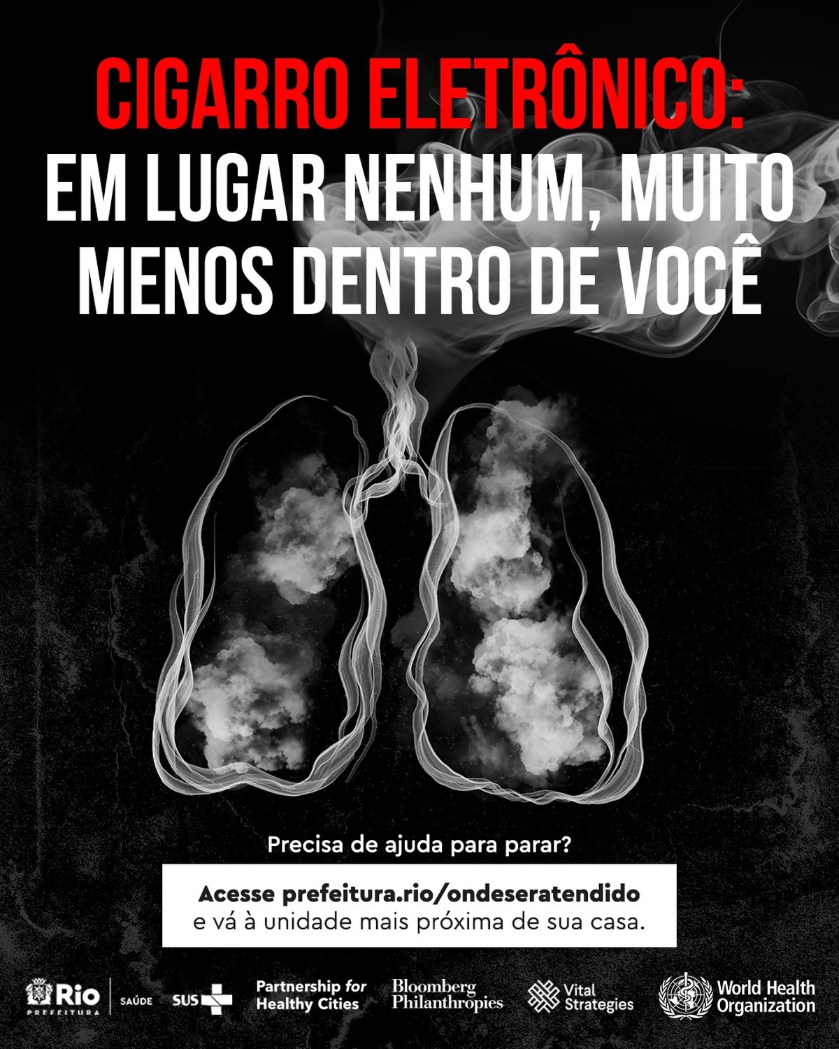 Secretaria de Saúde do Rio cria campanha contra o uso do cigarro eletrônico