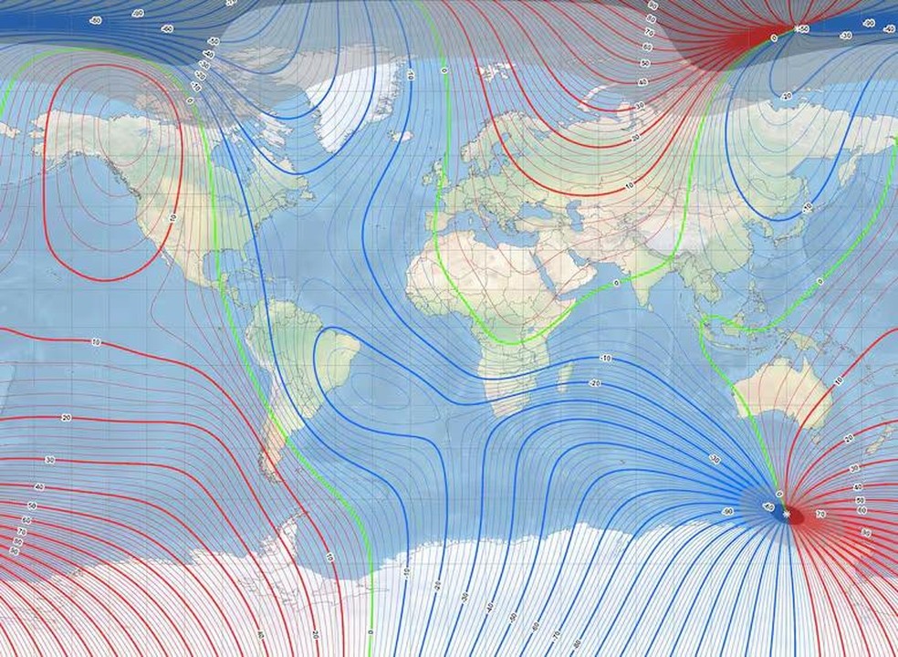 Bússolas reajustadas: Polo Norte Magnético desacelera e força ...