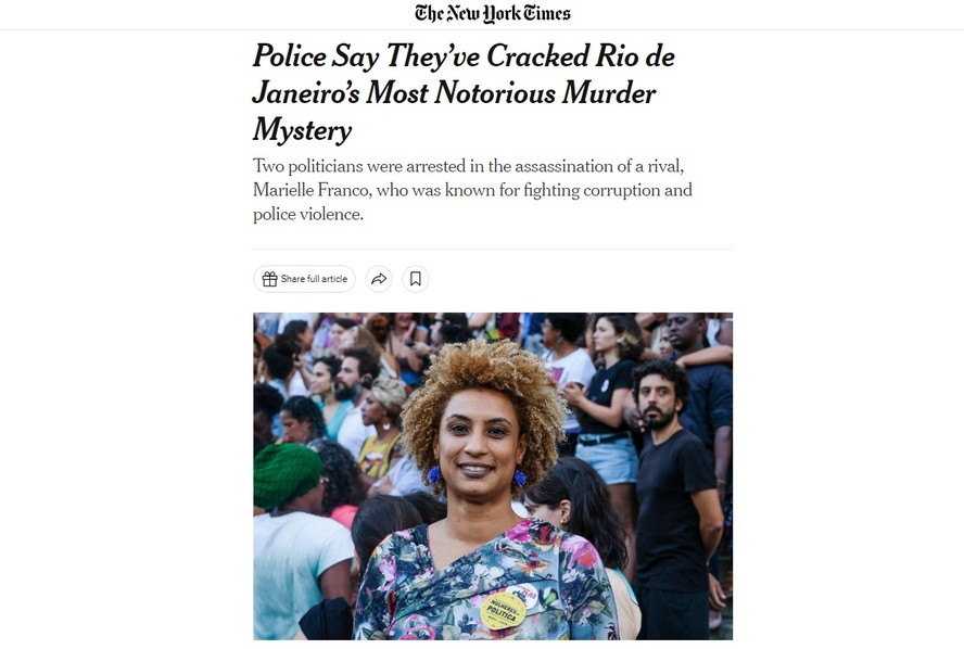Marielle Franco Prisão De Suspeitos De Mandar Matar Vereadora