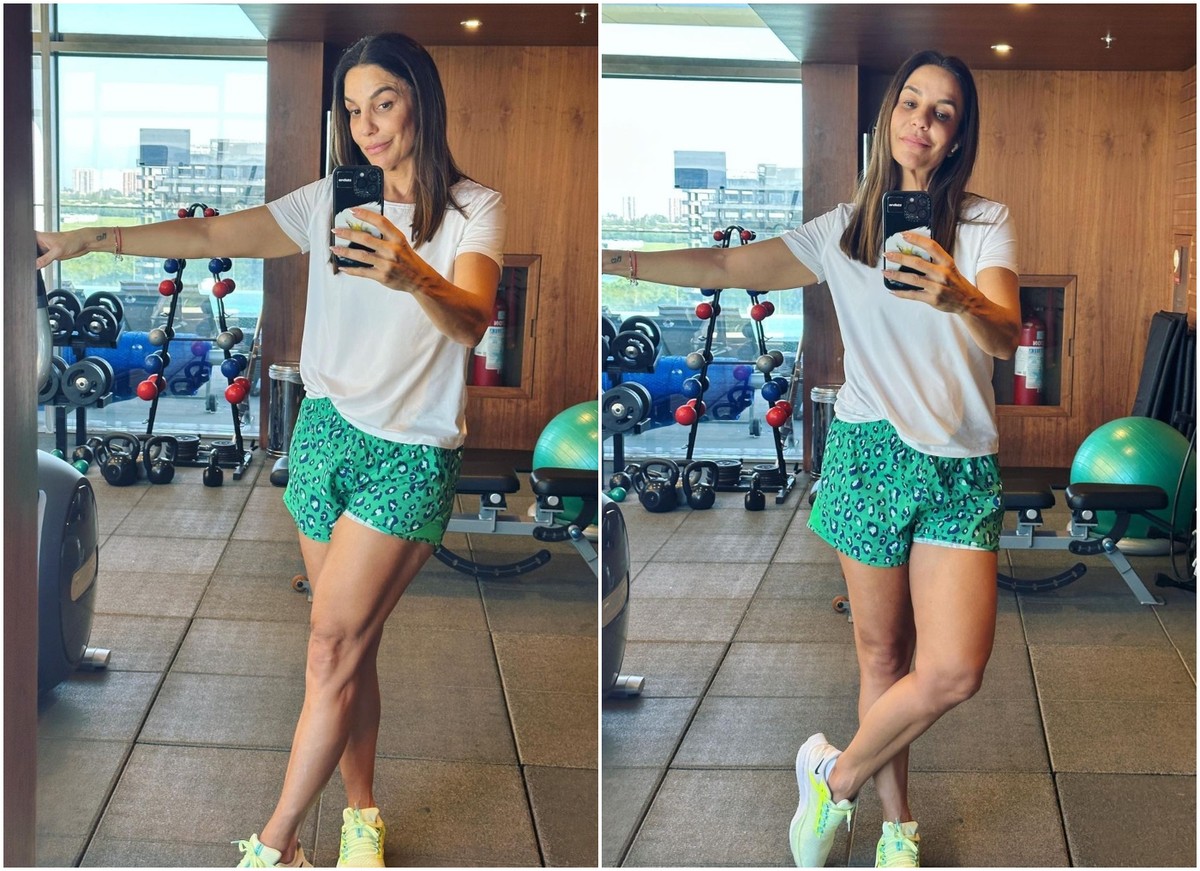 De cara limpa, Ivete Sangalo exibe boa forma em academia e arranca elogios dos fãs