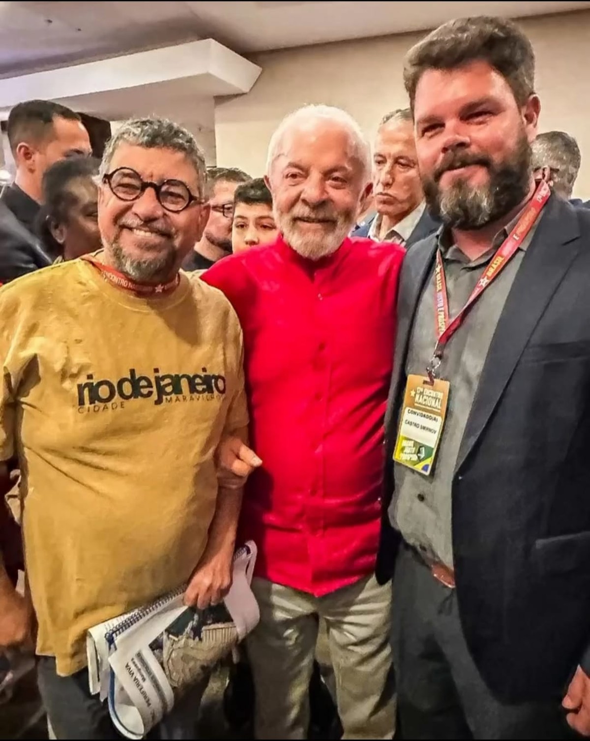 Lula se encontra com o neto de Fidel Castro em congresso do PT, em Brasília