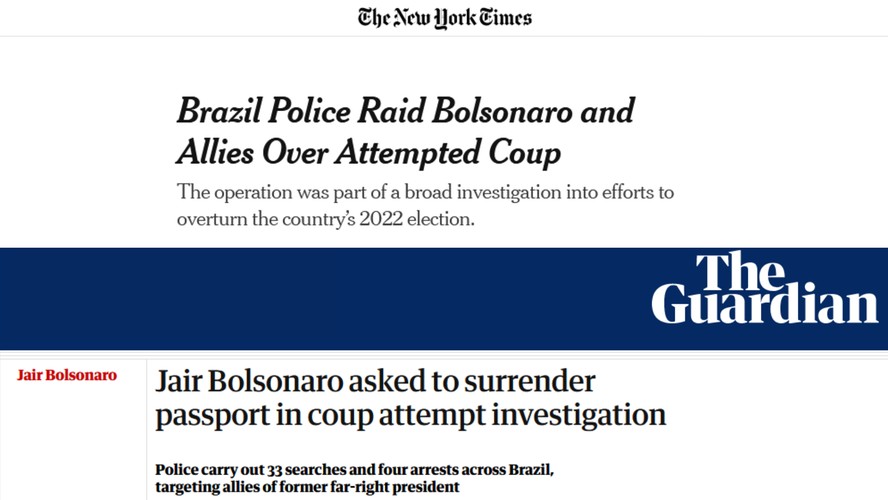 Operação da PF que mira Bolsonaro e aliados repercute na imprensa ...